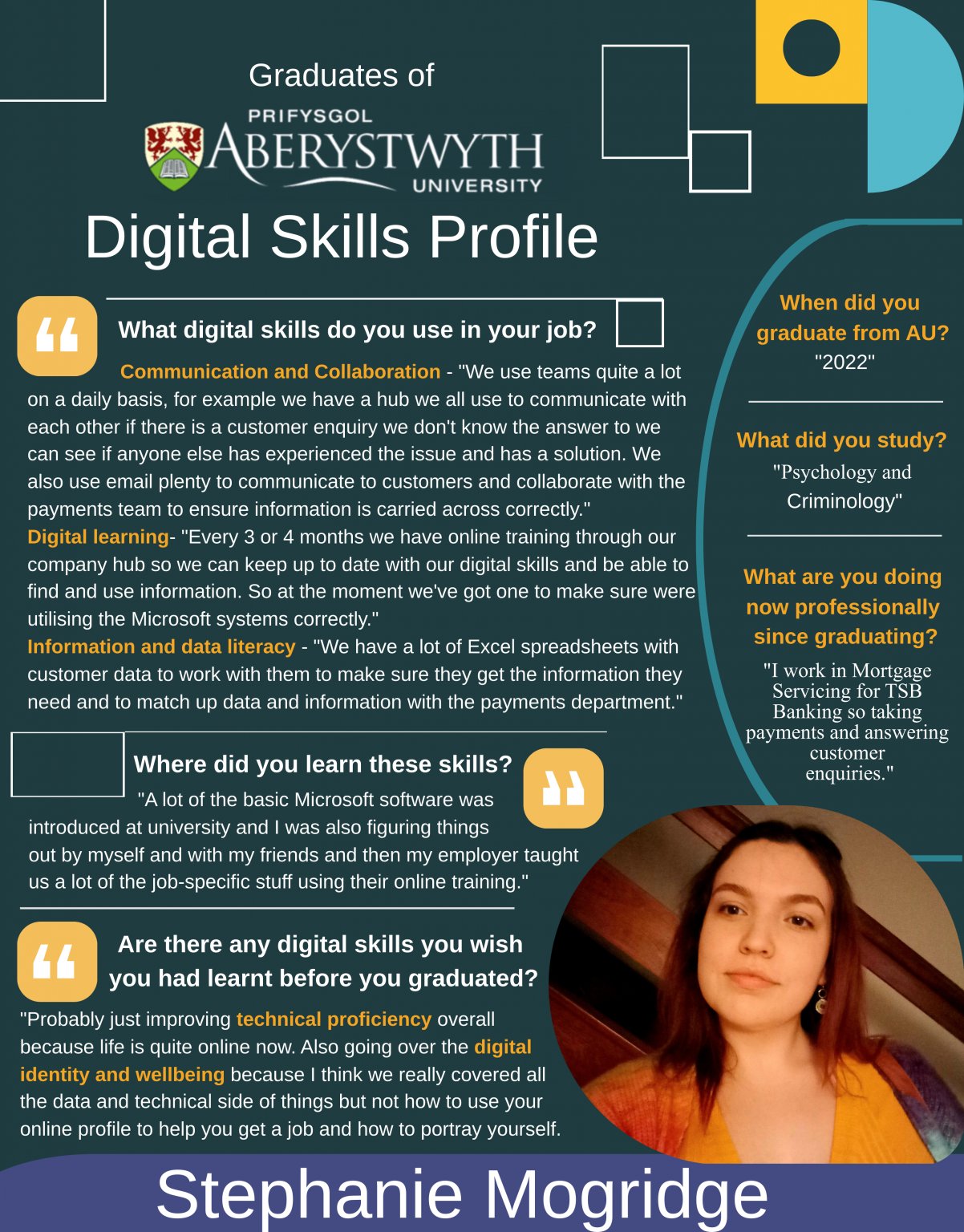 AU Graduates Digital Skills Profile Series – Week 3 (Stephanie Mogridge)